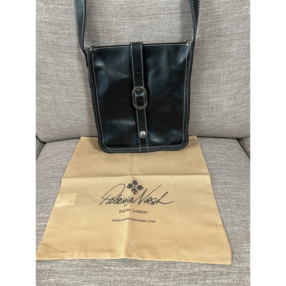 Patricia Nash | Bags | Patricia Nash Black Leather Crossbody Purse ...